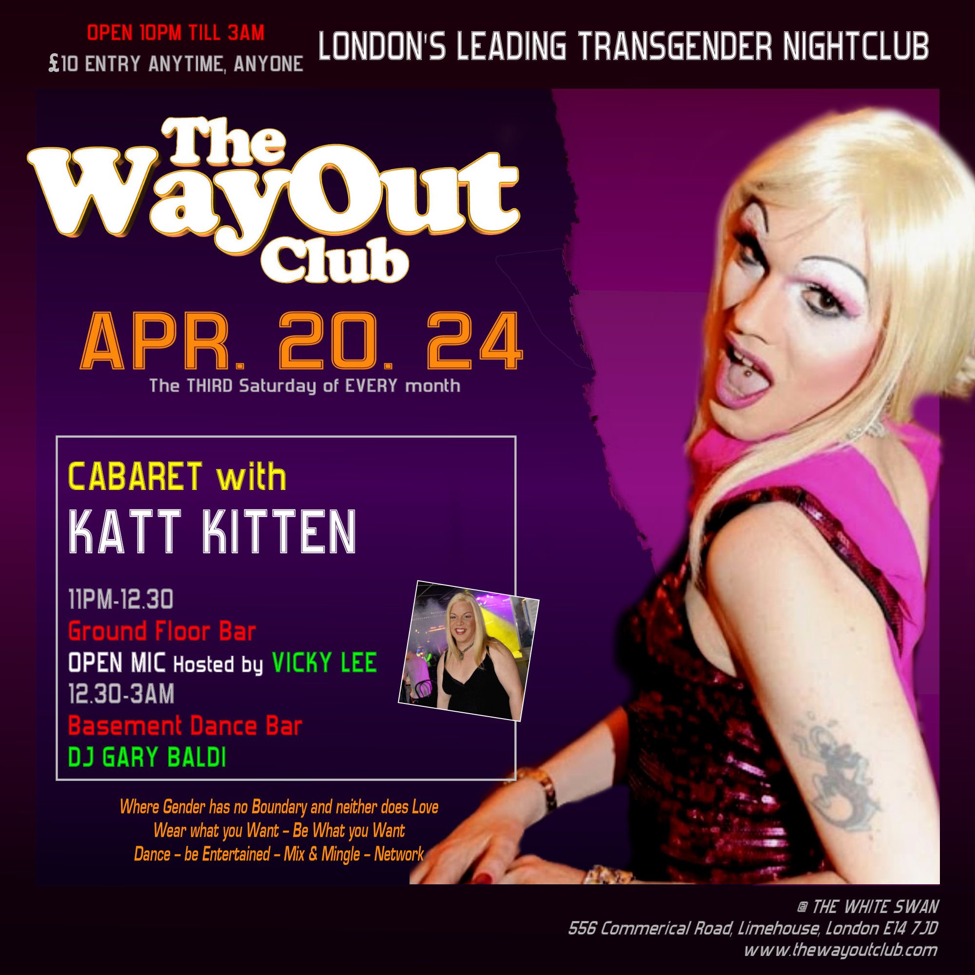 The WayOut Club – Londons Leading Transgender Nightclub